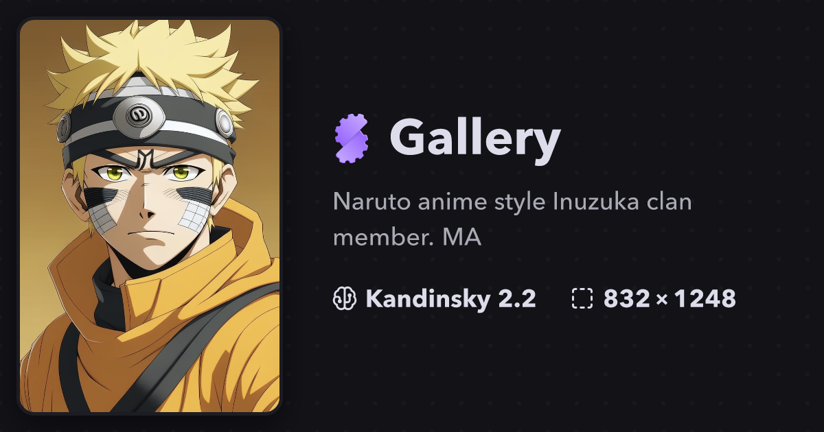 "Naruto anime style Inuzuka clan member. ..." | Gallery | Stablecog
