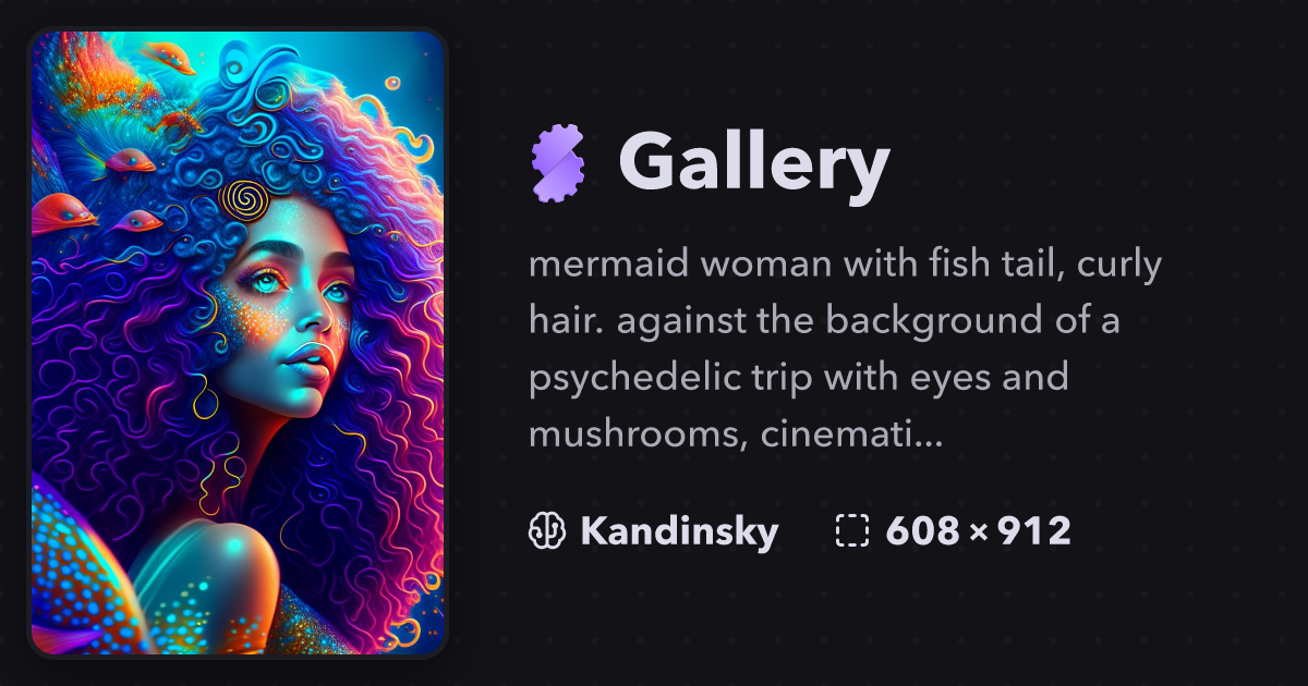 "mermaid woman with fish tail, curly h..." | Gallery | Stablecog