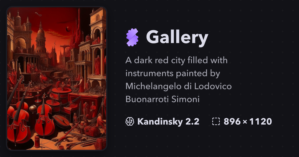 "A dark red city filled with instrumen..." | Gallery | Stablecog