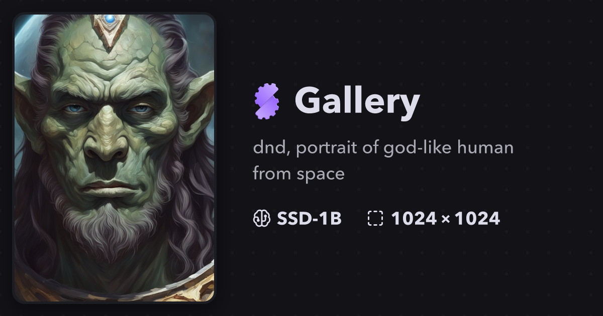 "dnd, portrait of god-like human from ..." | Gallery | Stablecog