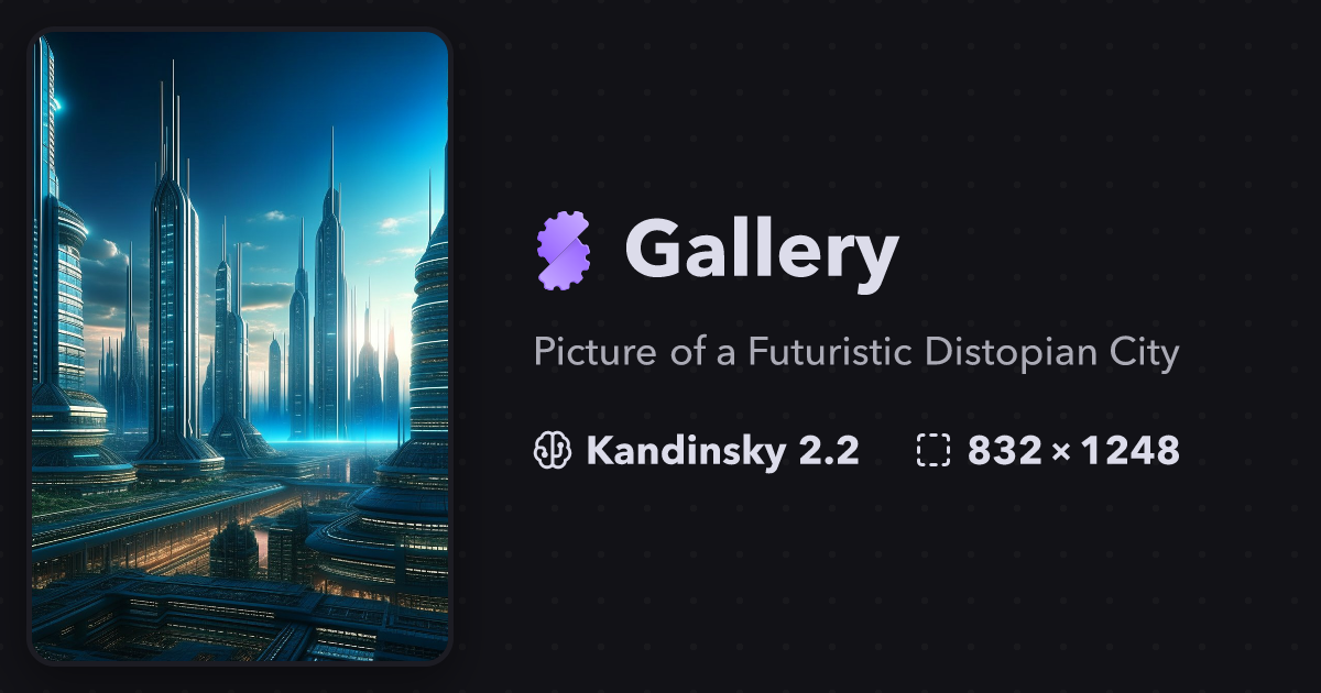 "Picture of a Futuristic Distopian City" | Gallery | Stablecog