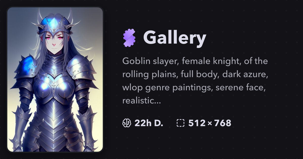 "Goblin slayer, female knight, of the ..." | Gallery | Stablecog