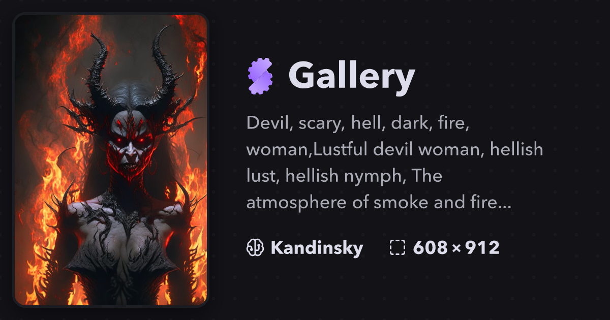 "Devil, scary, hell, dark, fire, woman..." | Gallery | Stablecog