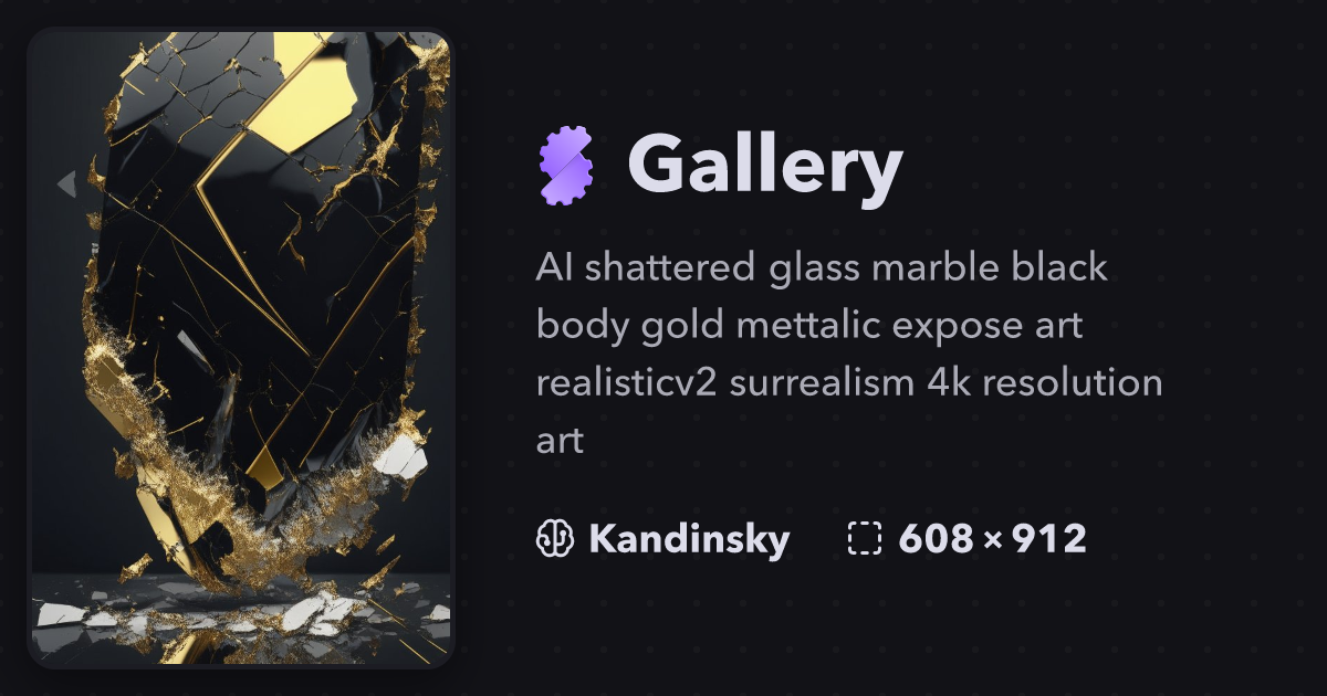 "AI shattered glass marble black body ..." | Gallery | Stablecog