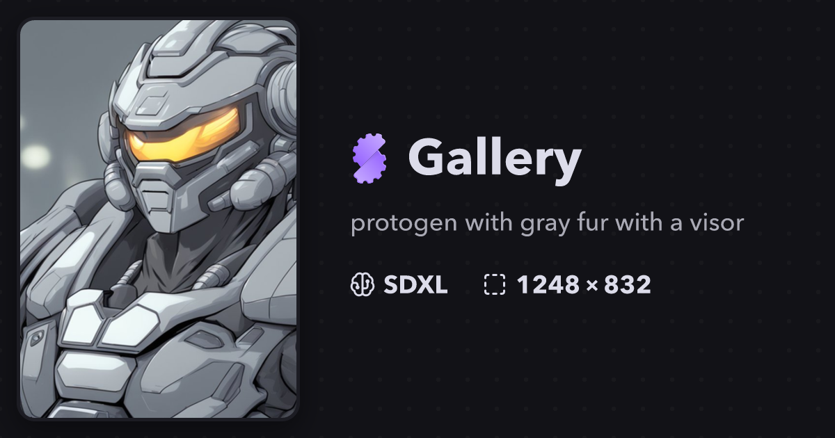 "protogen with gray fur with a visor" | Gallery | Stablecog