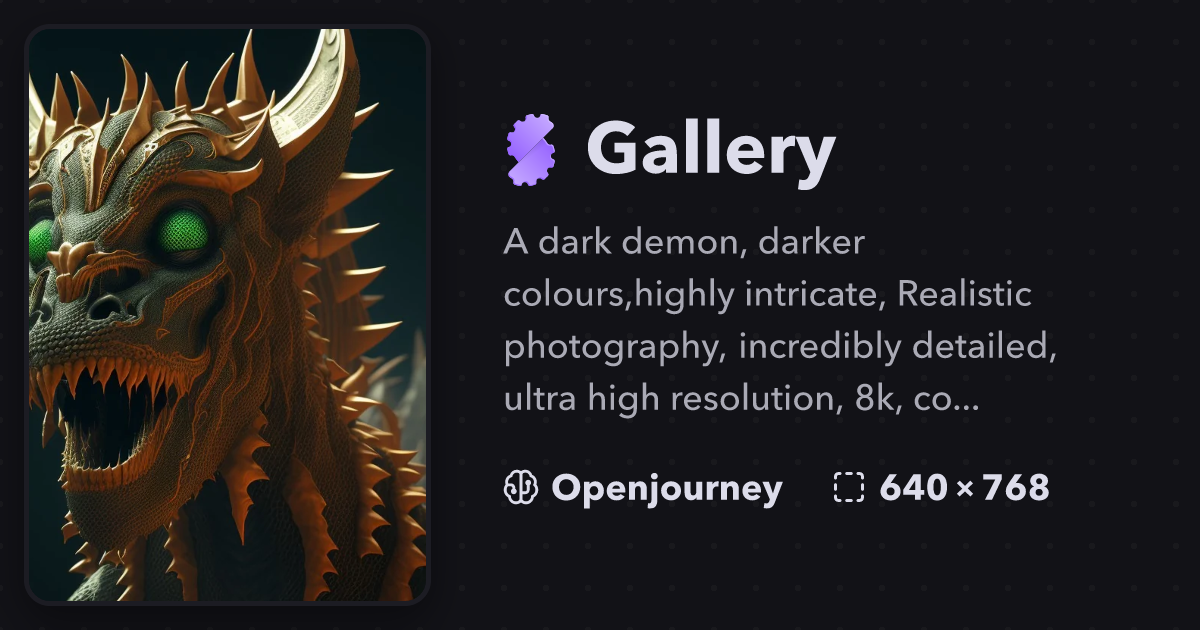 "A dark demon, darker colours,highly i..." | Gallery | Stablecog