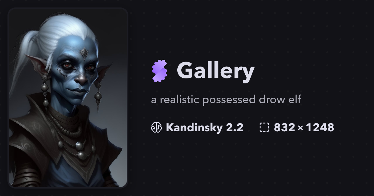 "a realistic possessed drow elf" | Gallery | Stablecog