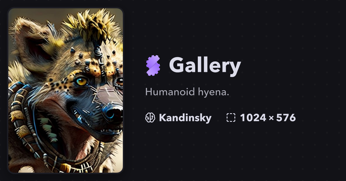 Humanoid hyena. | Gallery