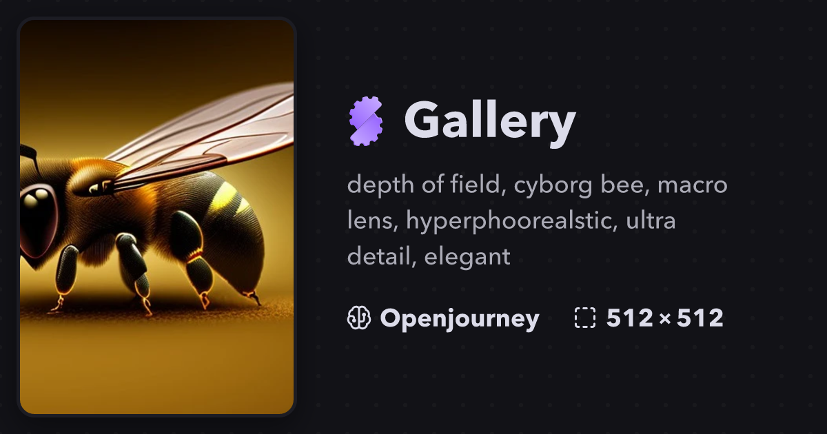 "depth of field, cyborg bee, macro len..." | Gallery | Stablecog