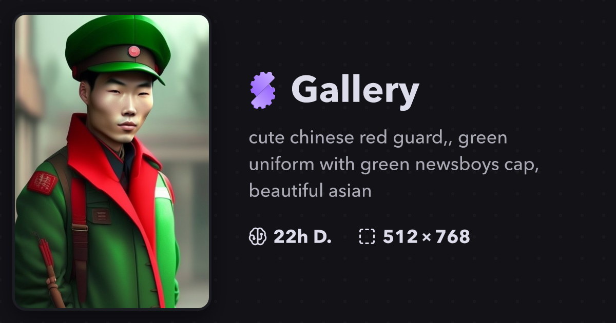 "cute chinese red guard,, green unifor..." | Gallery | Stablecog