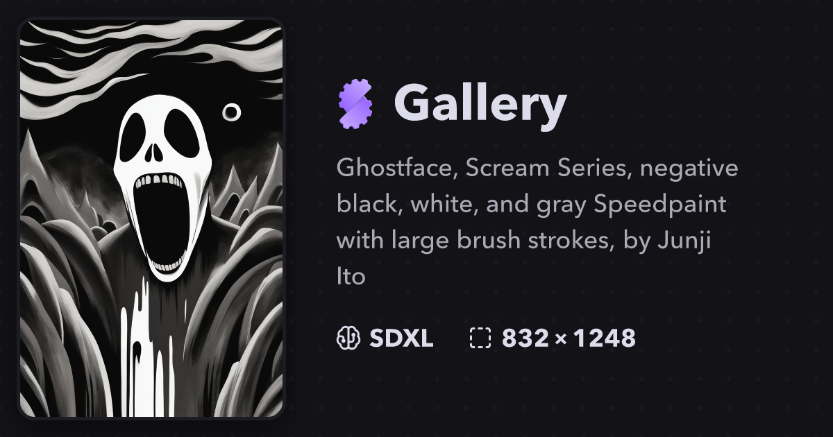 "Ghostface, Scream Series, negative bl..." | Gallery | Stablecog