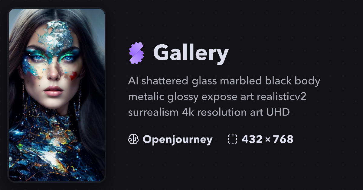 "AI shattered glass marbled black body..." | Gallery | Stablecog