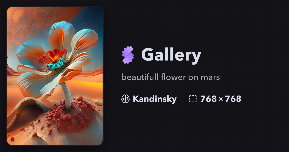 "beautifull flower on mars" | Gallery | Stablecog