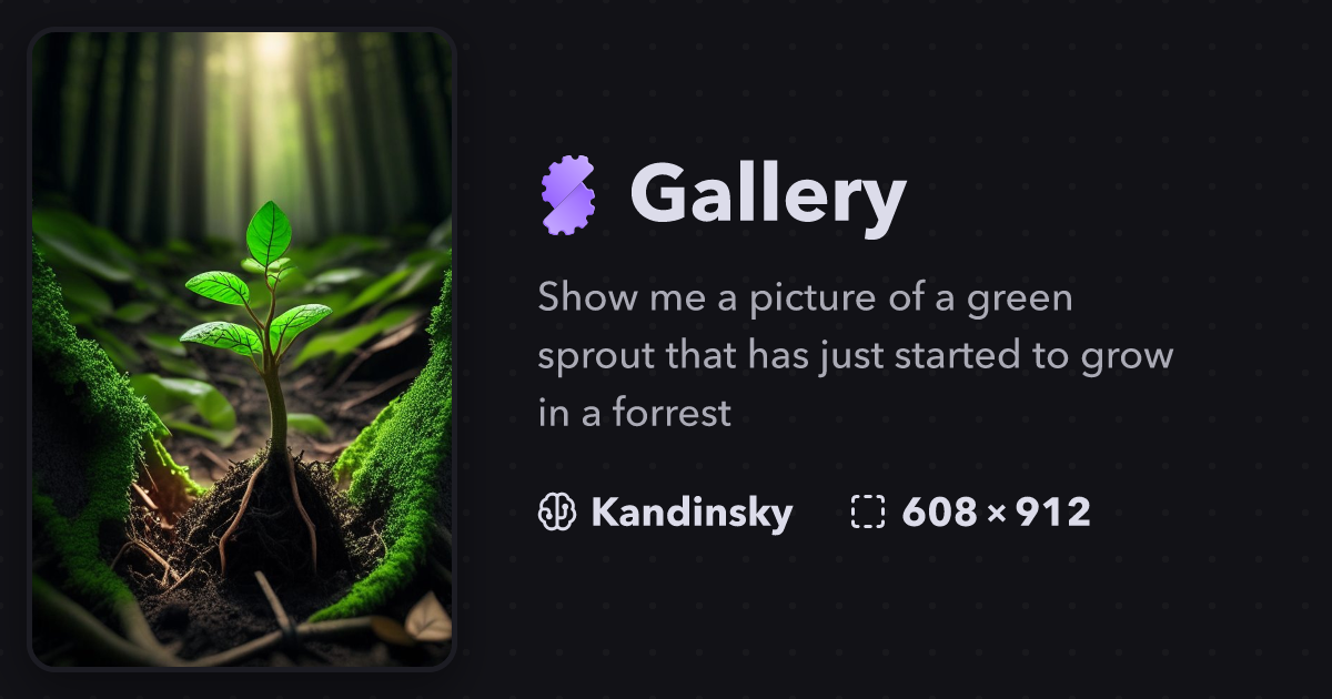 "Show me a picture of a green sprout t..." | Gallery | Stablecog