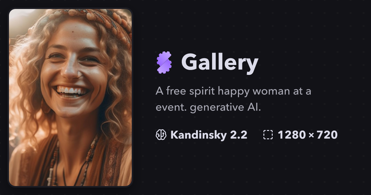 "A free spirit happy woman at a event...." | Gallery | Stablecog