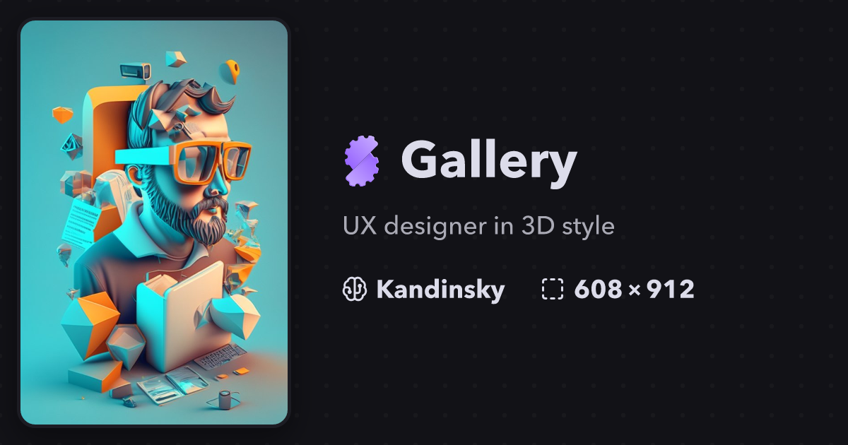 "UX designer in 3D style" | Gallery | Stablecog