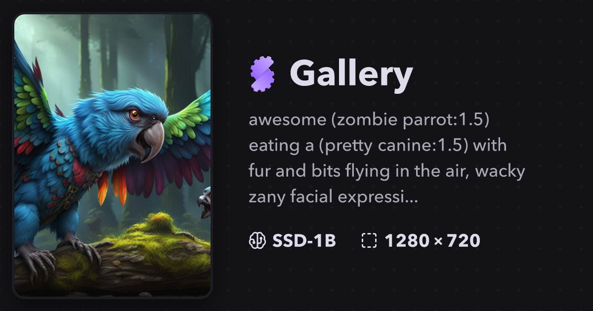 Awesome (zombie parrot:1.5) eating a (pretty canin... | Gallery