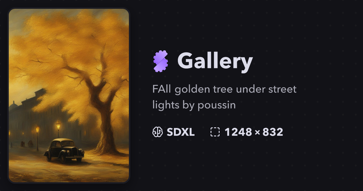 "FAll golden tree under street lights ..." | Gallery | Stablecog