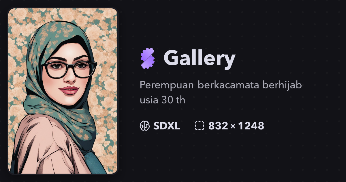 "Perempuan berkacamata berhijab usia 3..." | Gallery | Stablecog