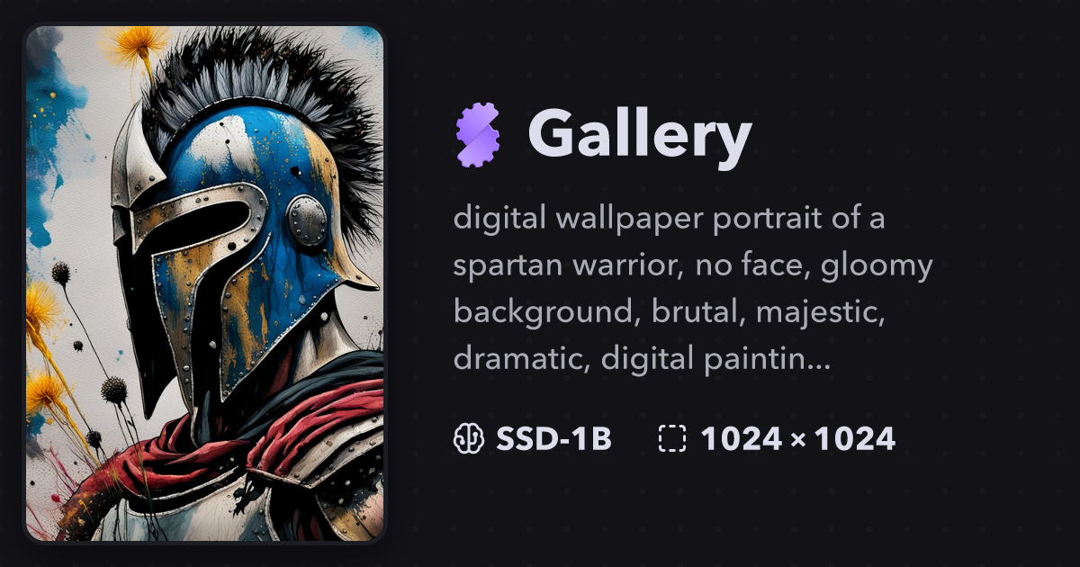 "digital wallpaper portrait of a spart..." | Gallery | Stablecog