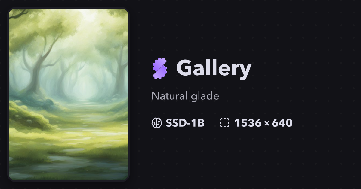 "Natural glade" | Gallery | Stablecog