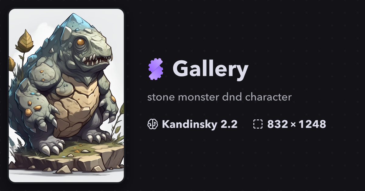 "stone monster dnd character" | Gallery | Stablecog
