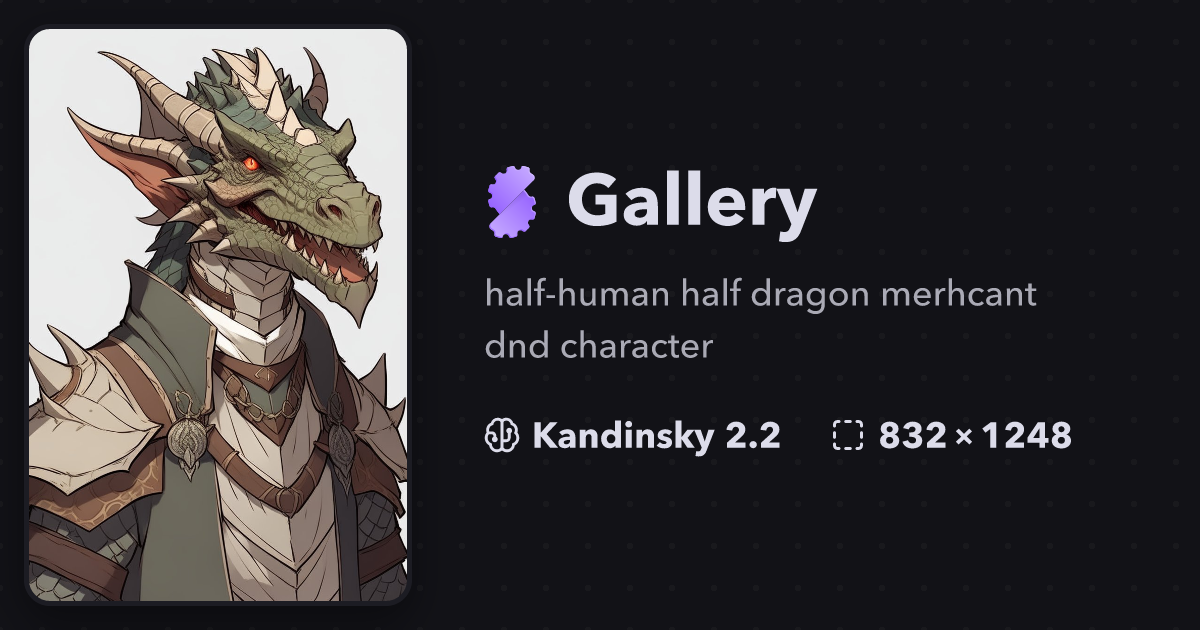 "half-human half dragon merhcant dnd c..." | Gallery | Stablecog