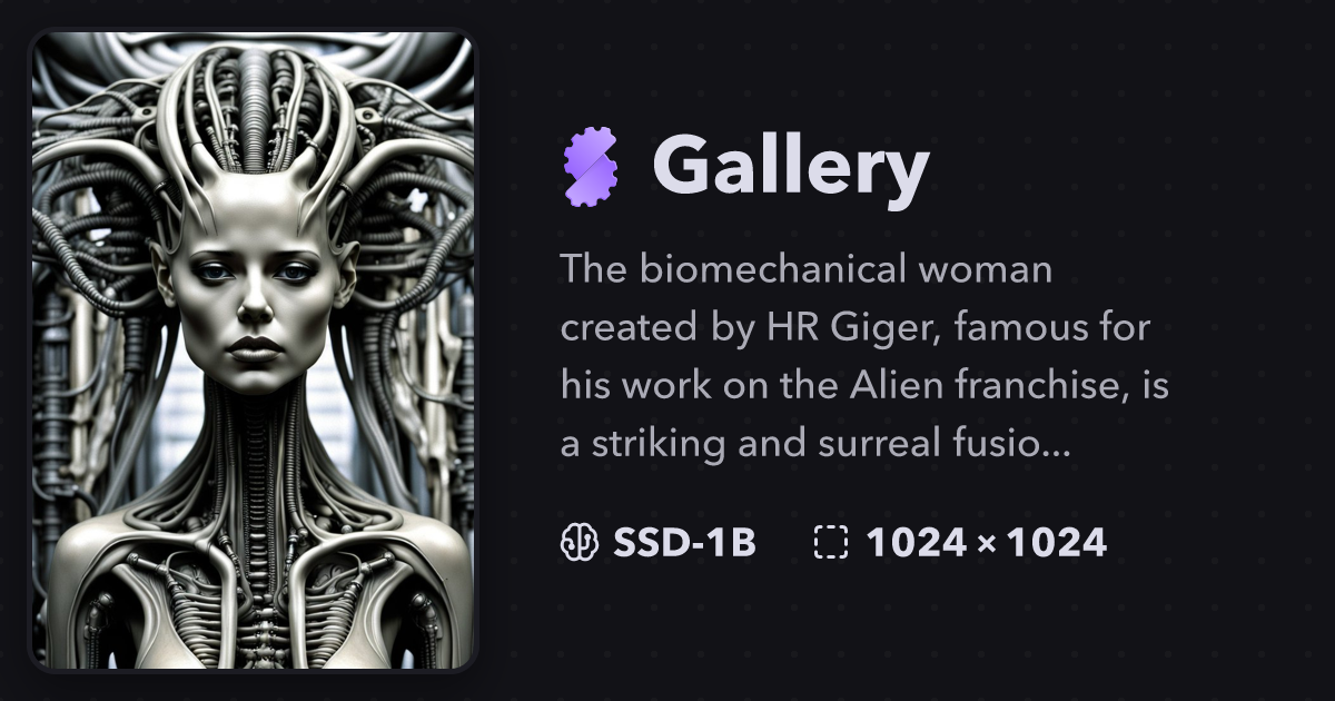 "The biomechanical woman created by HR..." | Gallery | Stablecog
