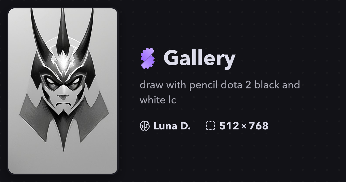 "draw with pencil dota 2 black and white ..." | Gallery | Stablecog