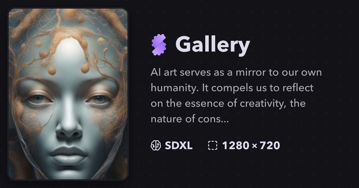 "AI art serves as a mirror to our own ..." | Gallery | Stablecog
