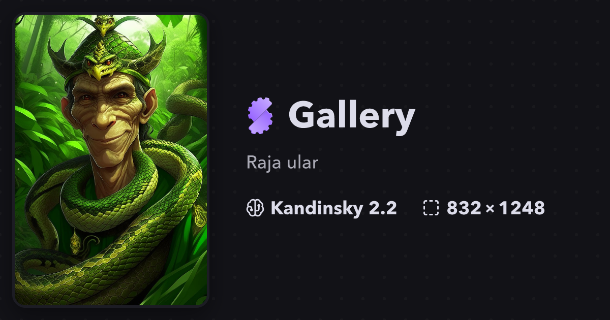 "Raja ular" | Gallery | Stablecog
