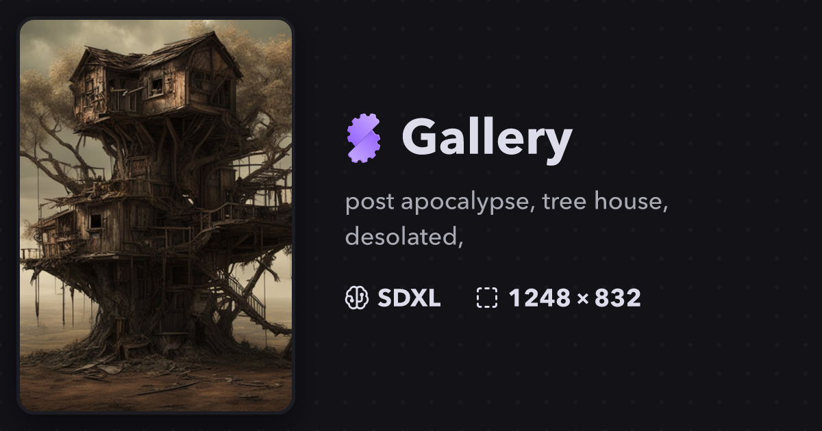 Post apocalypse, tree house, desolated, | Gallery