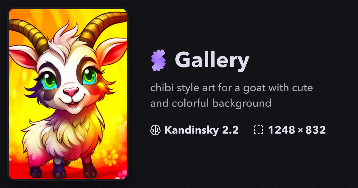 "chibi style art for a goat with cute ..." | Gallery | Stablecog