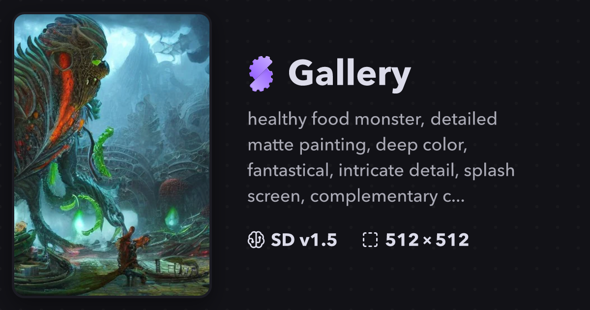 "healthy food monster, detailed matte ..." | Gallery | Stablecog