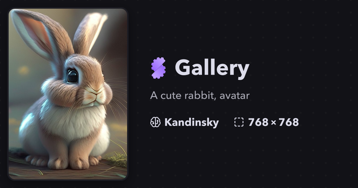 "A cute rabbit, avatar" | Gallery | Stablecog