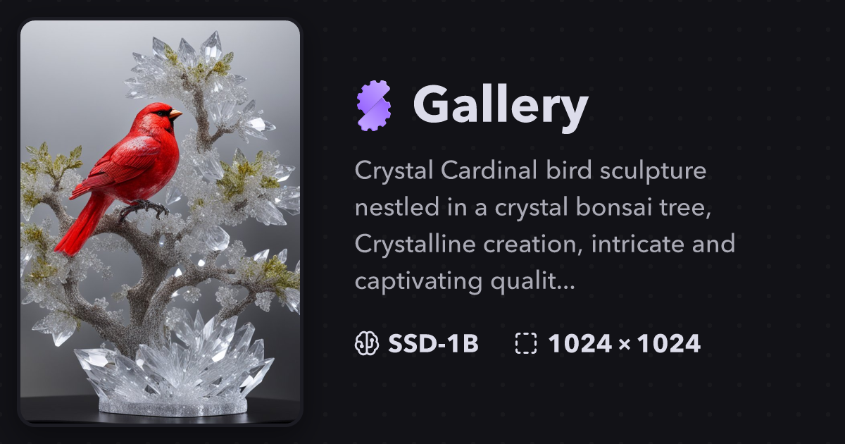 "Crystal Cardinal bird sculpture nestl..." | Gallery | Stablecog