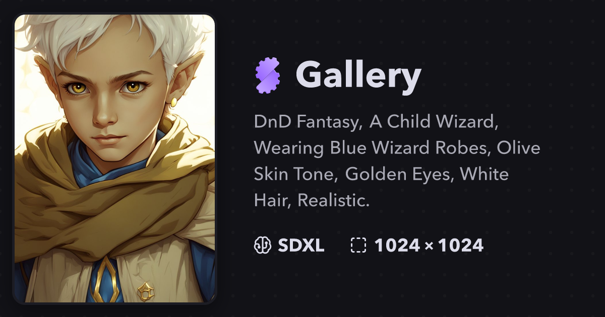 "DnD Fantasy, A Child Wizard, Wearing ..." | Gallery | Stablecog