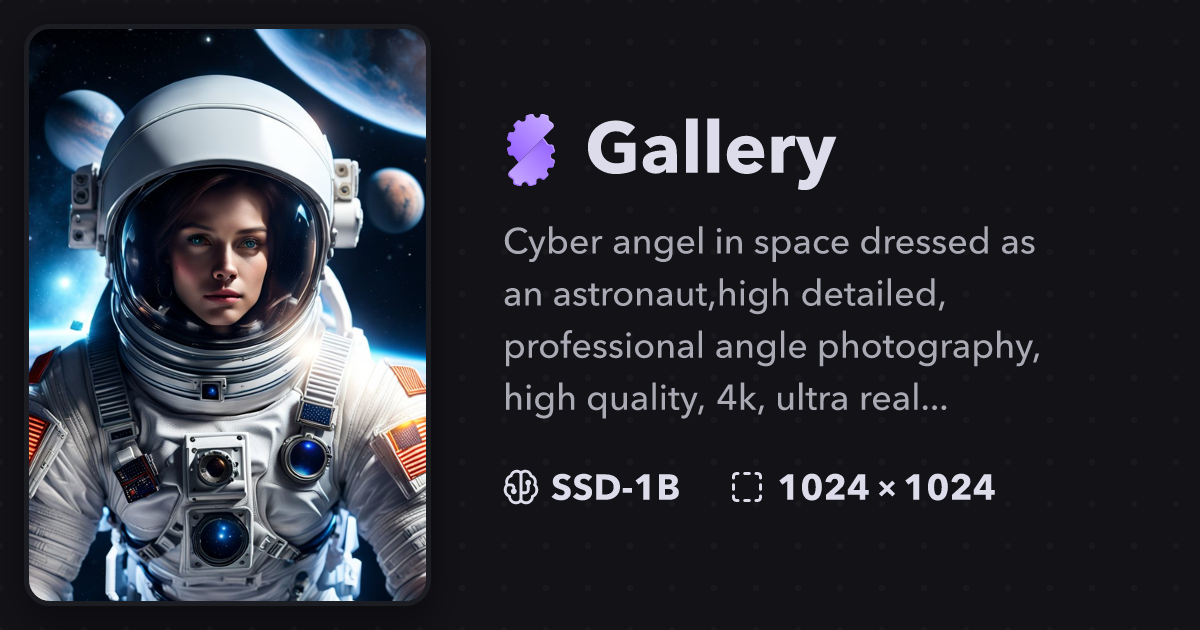 "Cyber angel in space dressed as an as..." | Gallery | Stablecog