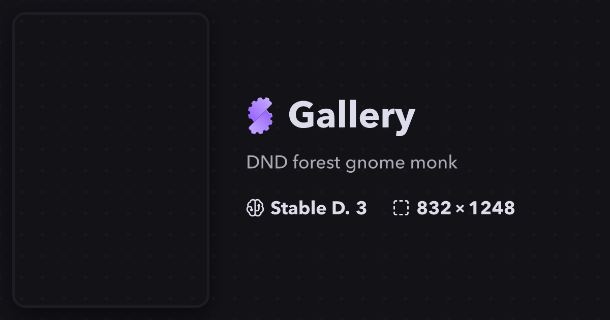 "DND forest gnome monk" | Gallery | Stablecog