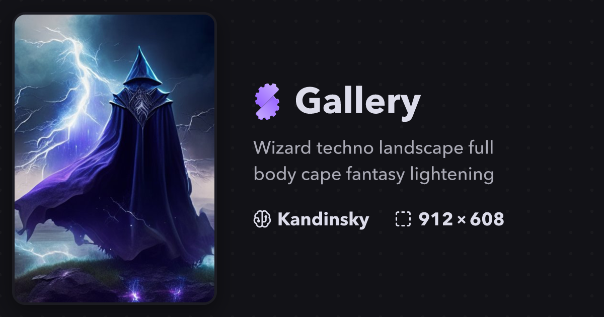 "Wizard techno landscape full body cape f..." | Gallery | Stablecog