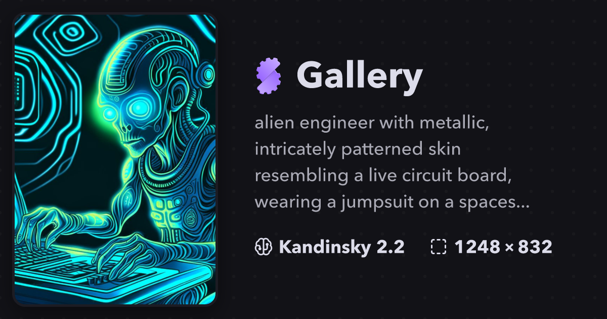 "alien engineer with metallic, intrica..." | Gallery | Stablecog