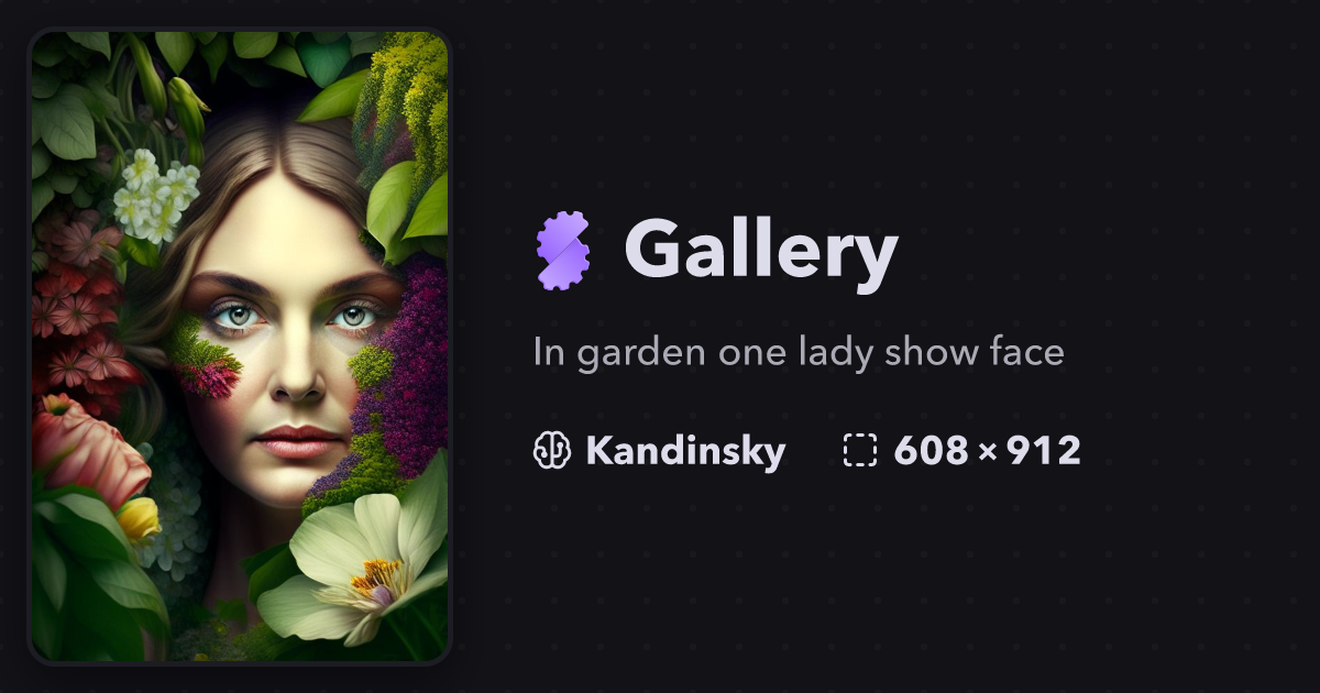 In garden one lady show face | Gallery