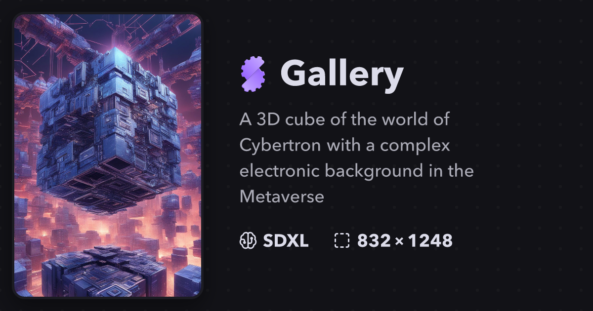 "A 3D cube of the world of Cybertron w..." | Gallery | Stablecog