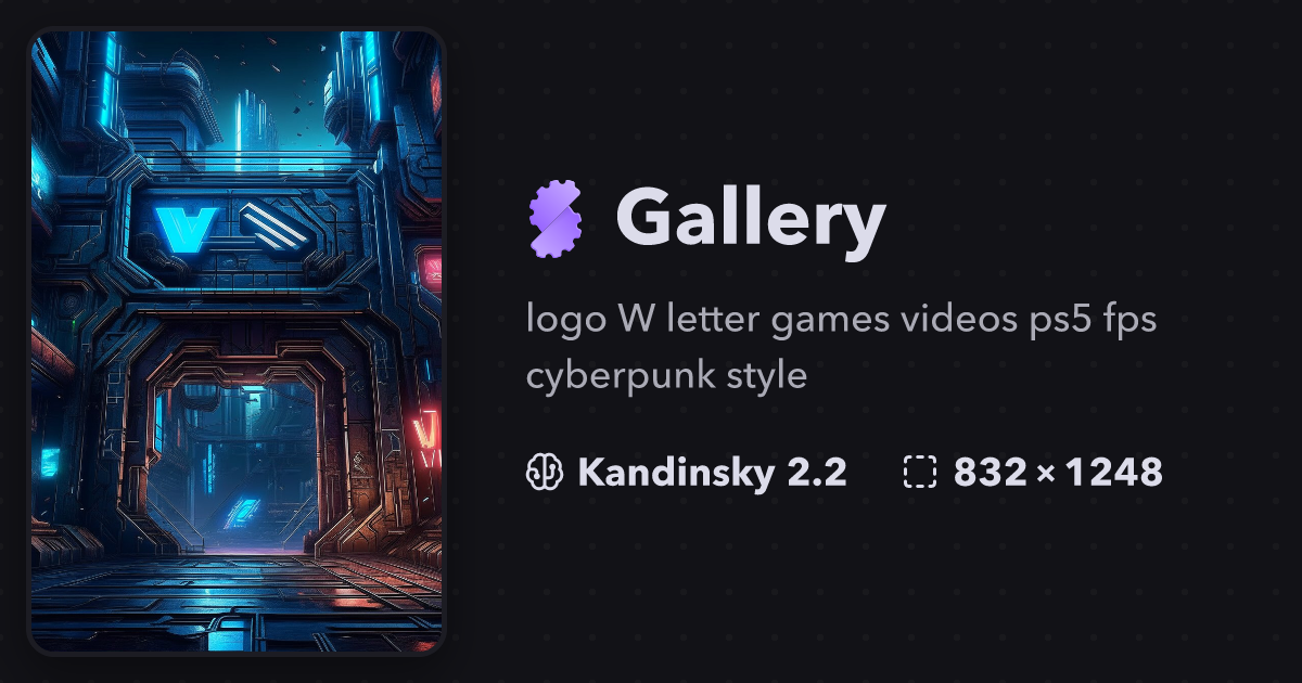 "logo W letter games videos ps5 fps cyber..." | Gallery | Stablecog