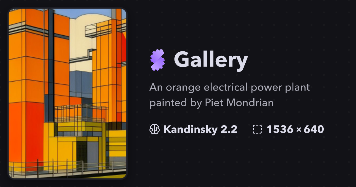 "An orange electrical power plant painted..." | Gallery | Stablecog
