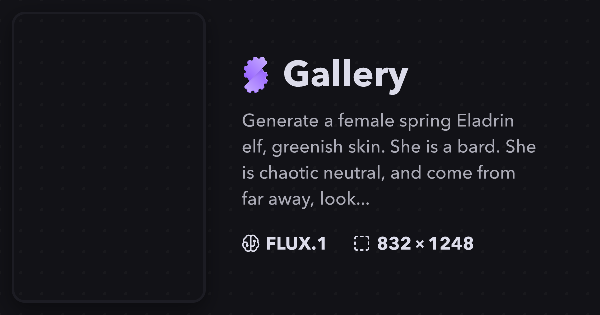 "Generate a female spring Eladrin elf,..." | Gallery | Stablecog