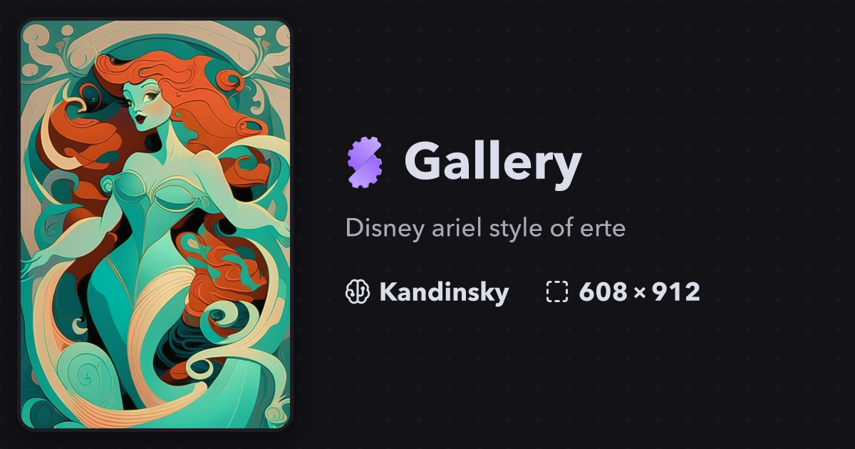"Disney ariel style of erte" | Gallery | Stablecog