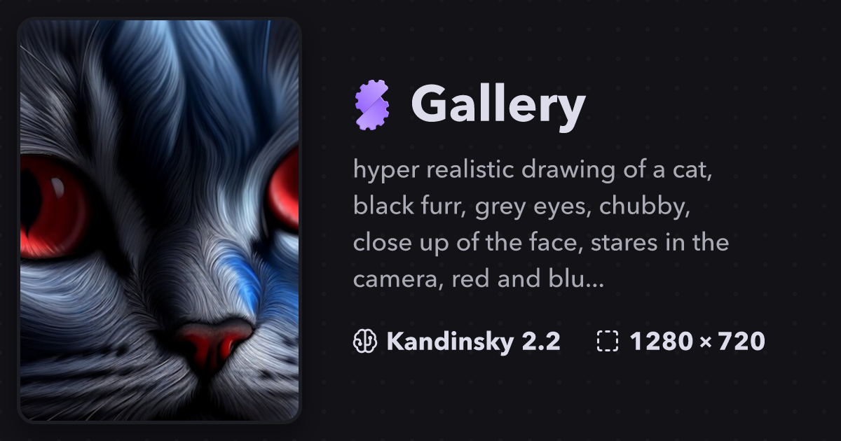 "hyper realistic drawing of a cat, bla..." | Gallery | Stablecog