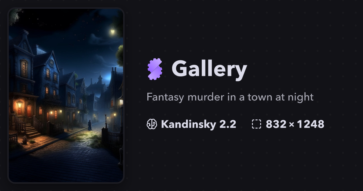 "Fantasy murder in a town at night" | Gallery | Stablecog