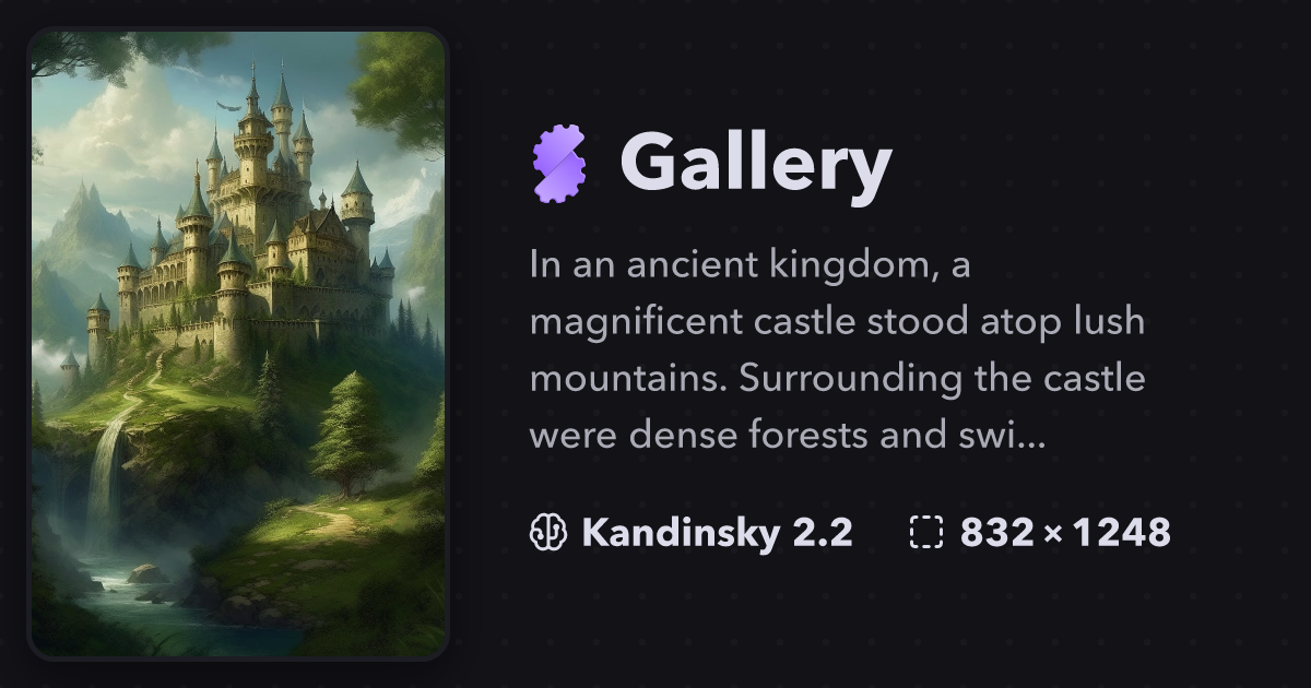 "In an ancient kingdom, a magnificent cas..." | Gallery | Stablecog